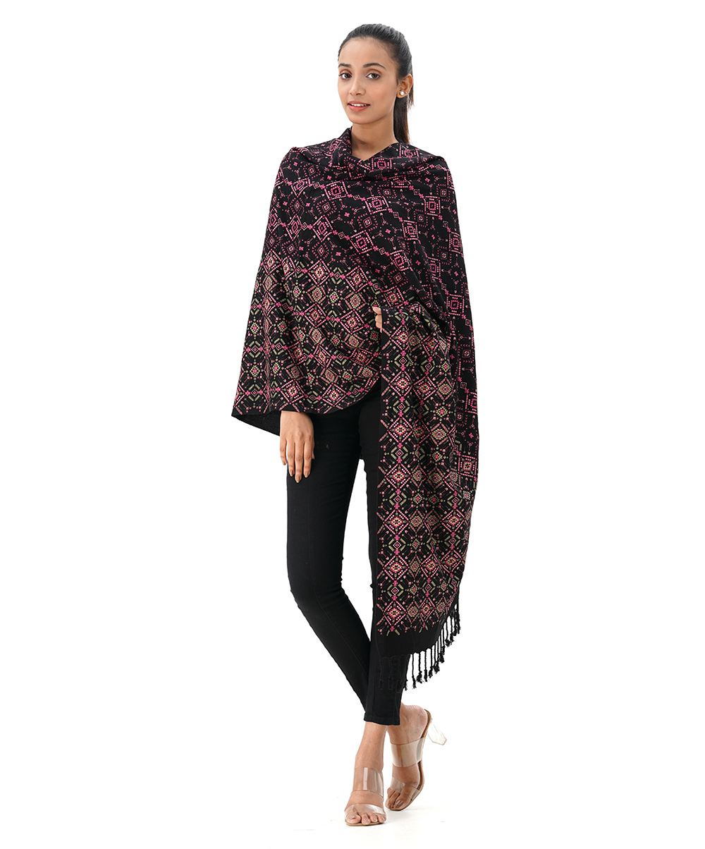 Black printed ladies Shawl