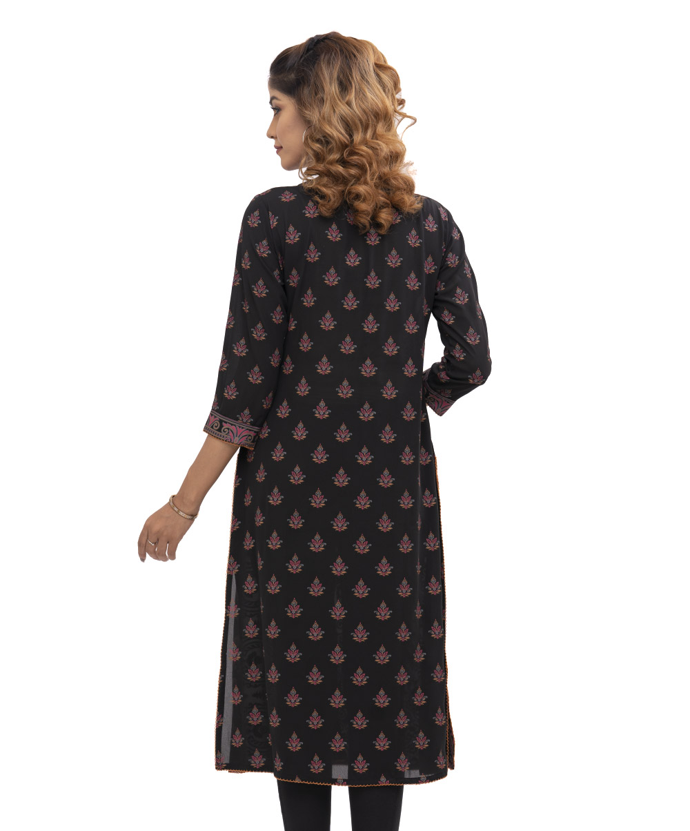 Black Georgette Pattern Kameez