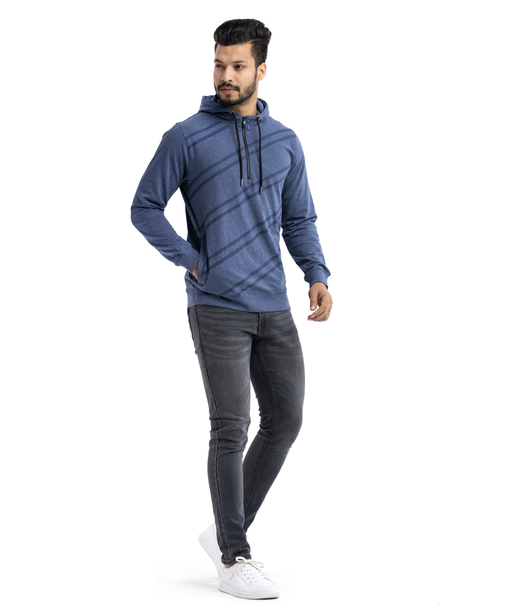 Dark Blue Hoodie Sweatshirt