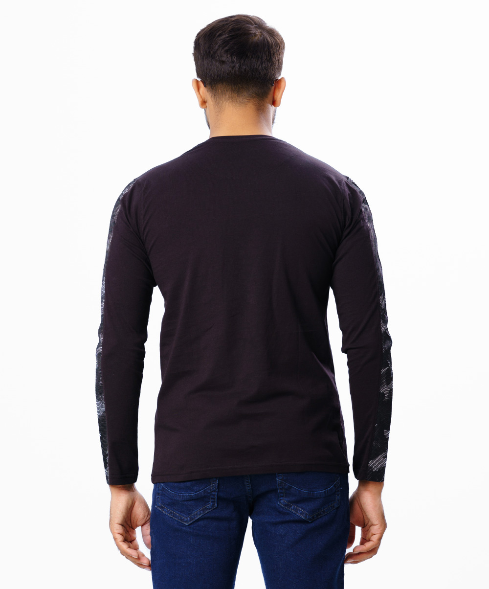 Black Long Sleeve Round Neck